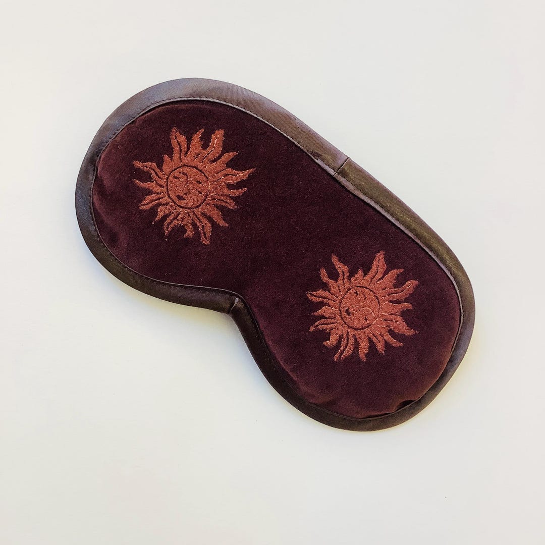 Brown Sun Velvet Lavender Eye Mask: Relaxation Sleep Mask - Etsy