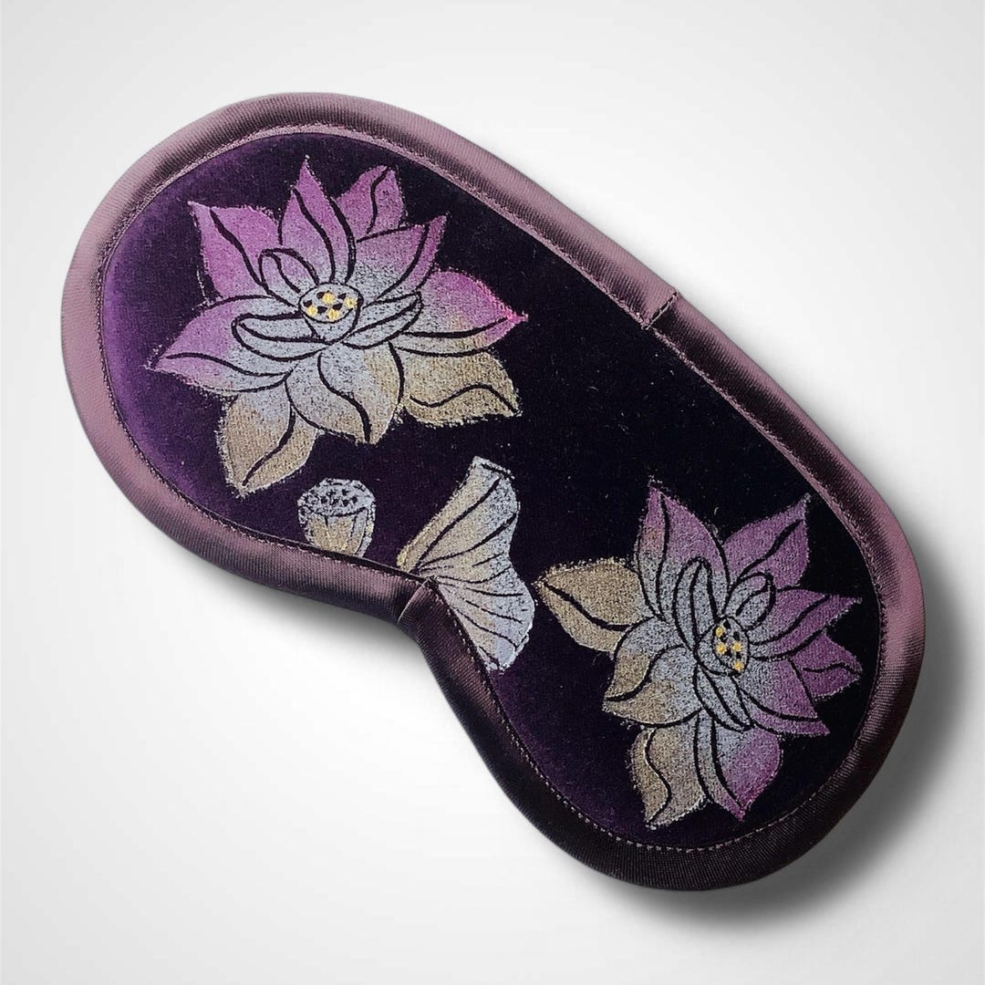 Lotus Flower Eye Mask in Plum Velvet : Lotus Flower Lavender Infused ...