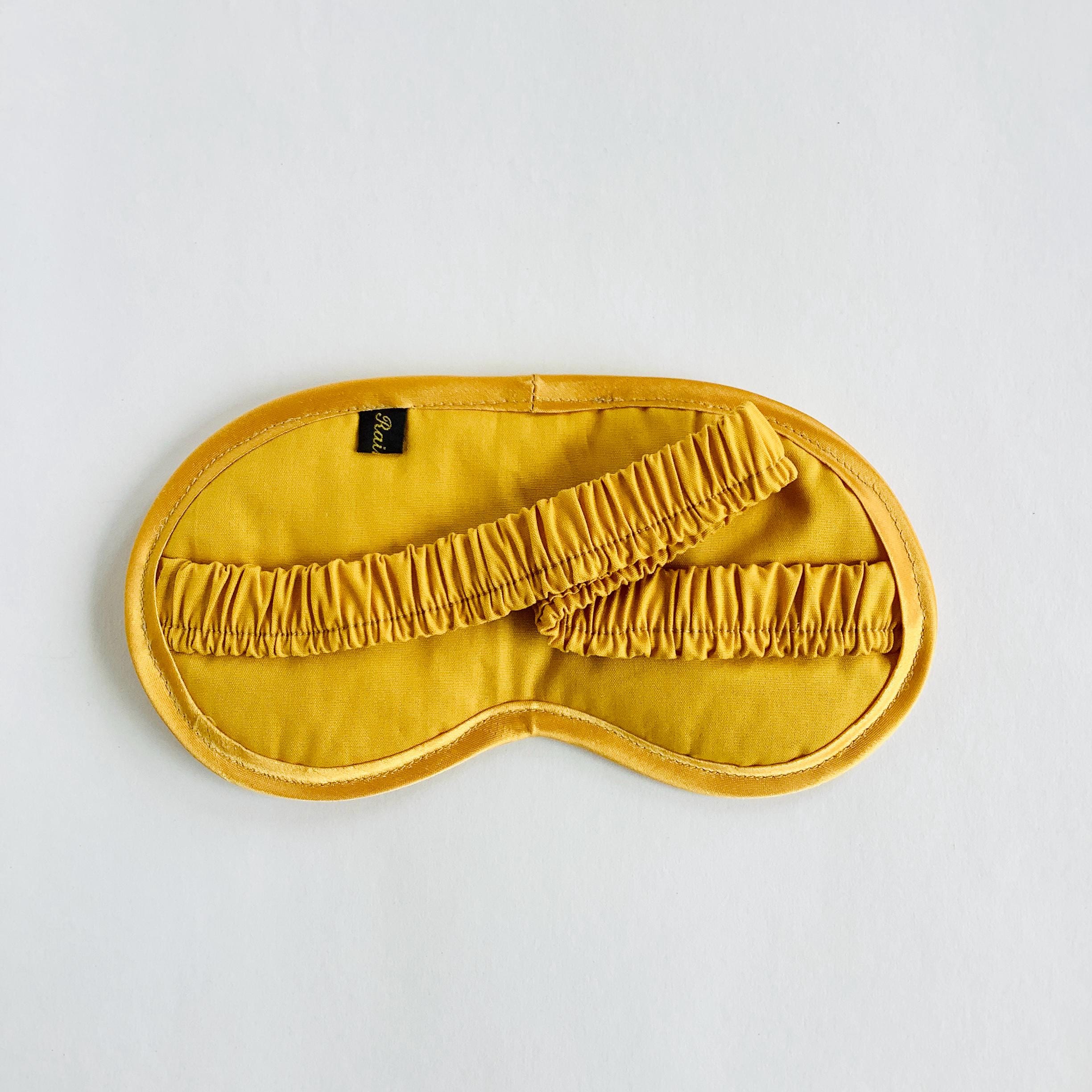 Yellow Peacock Feathers Velvet Lavender Infused Eye Sleep Mask | Velvet ...
