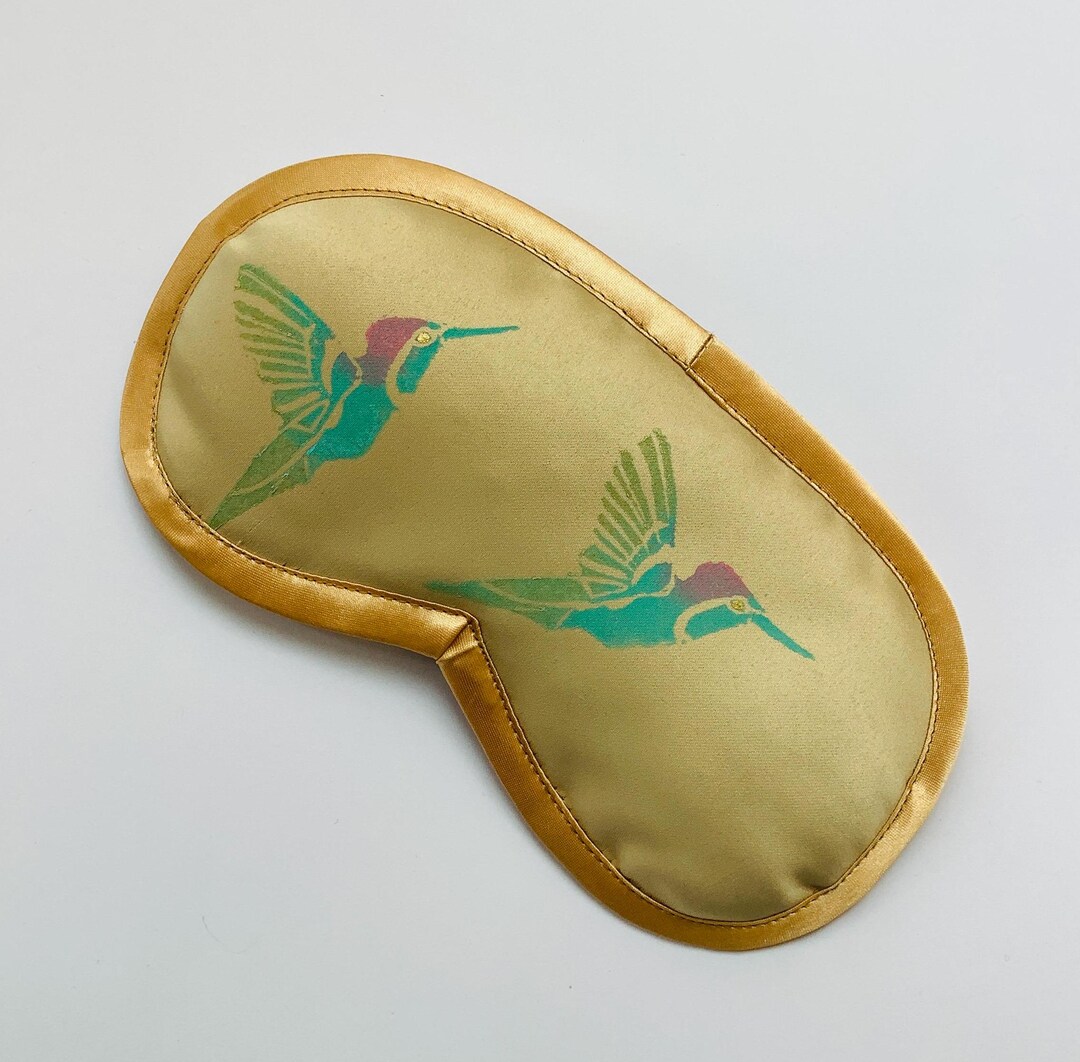 Yellow Hummingbirds Duchess Satin Lavender Infused Eye Sleep Mask ...