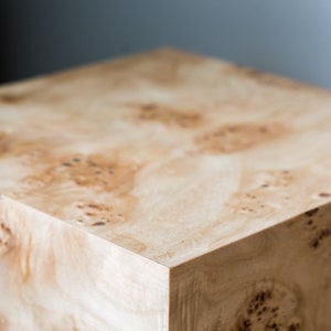 Handcrafted Plinth in Poplar Burl Veneer - Nightstand - Coffee Table - Etsy
