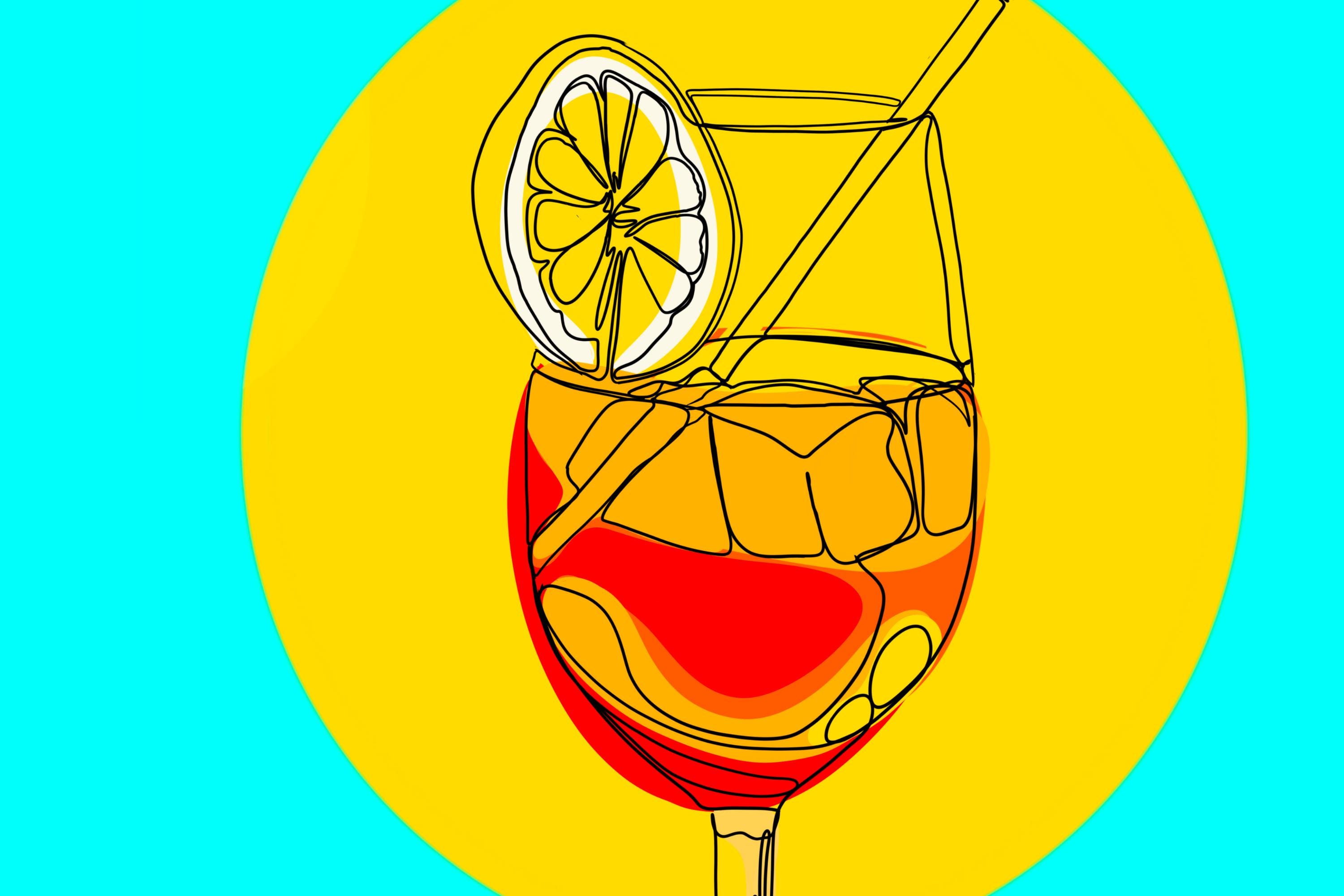 Aperol Spritz Cocktail Art Print A4 Printed Poster Classic Cocktail Bar ...