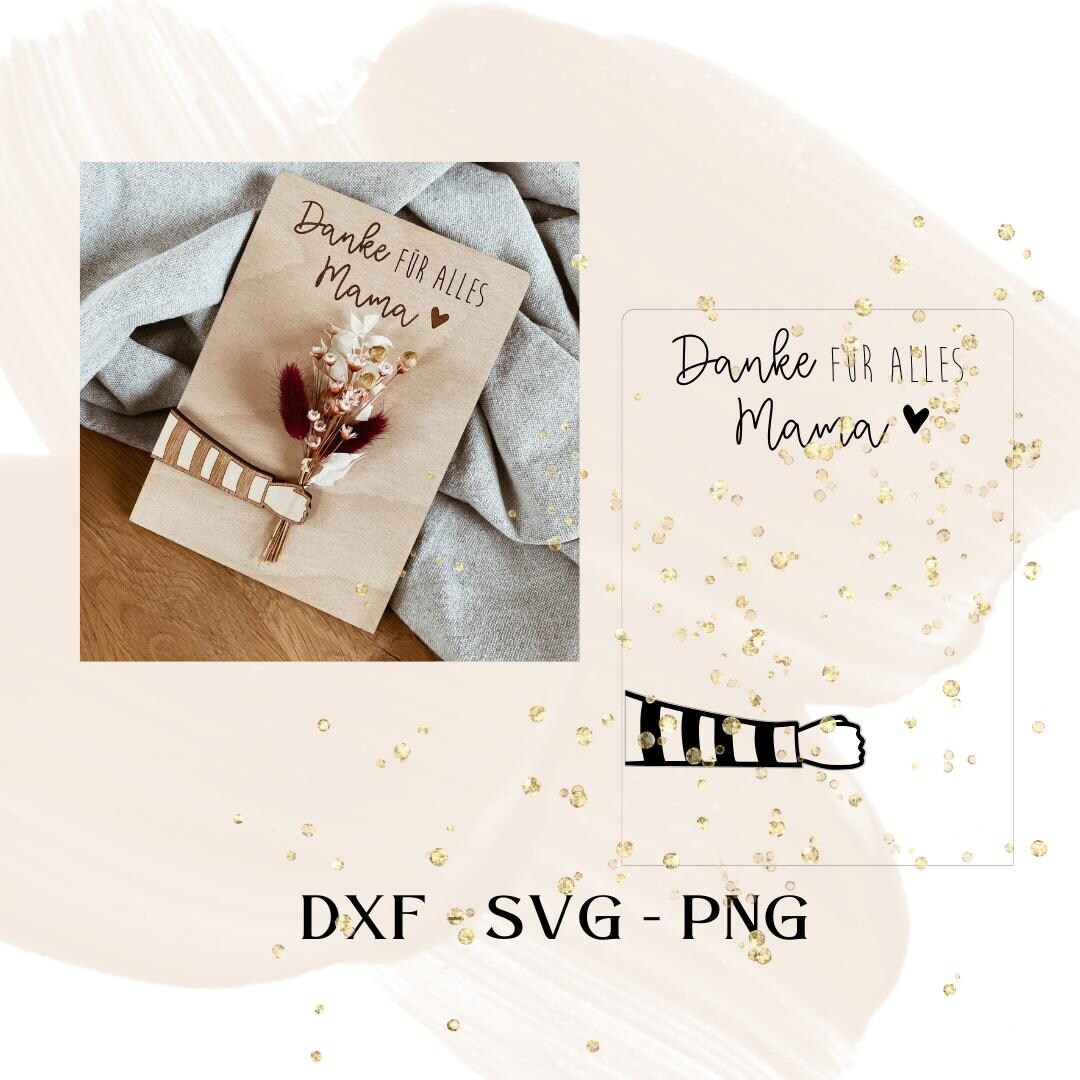 Mother's Day - DXF SVG PNG Lasercut Thank You Mom - Etsy