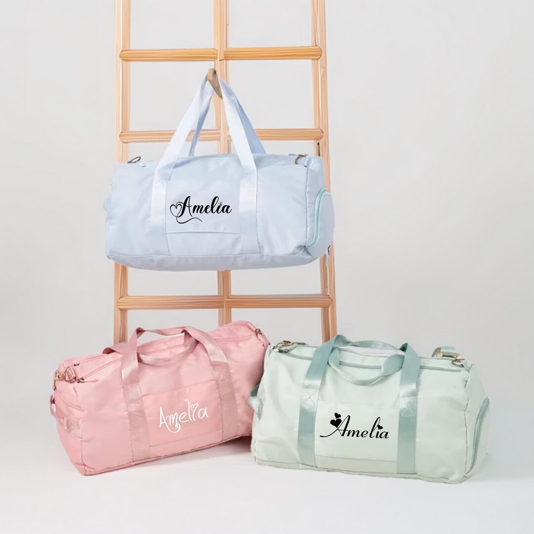 Custom Name Duffle Bag, Personalized Gym Bag Weekend Bag for Women Men ...
