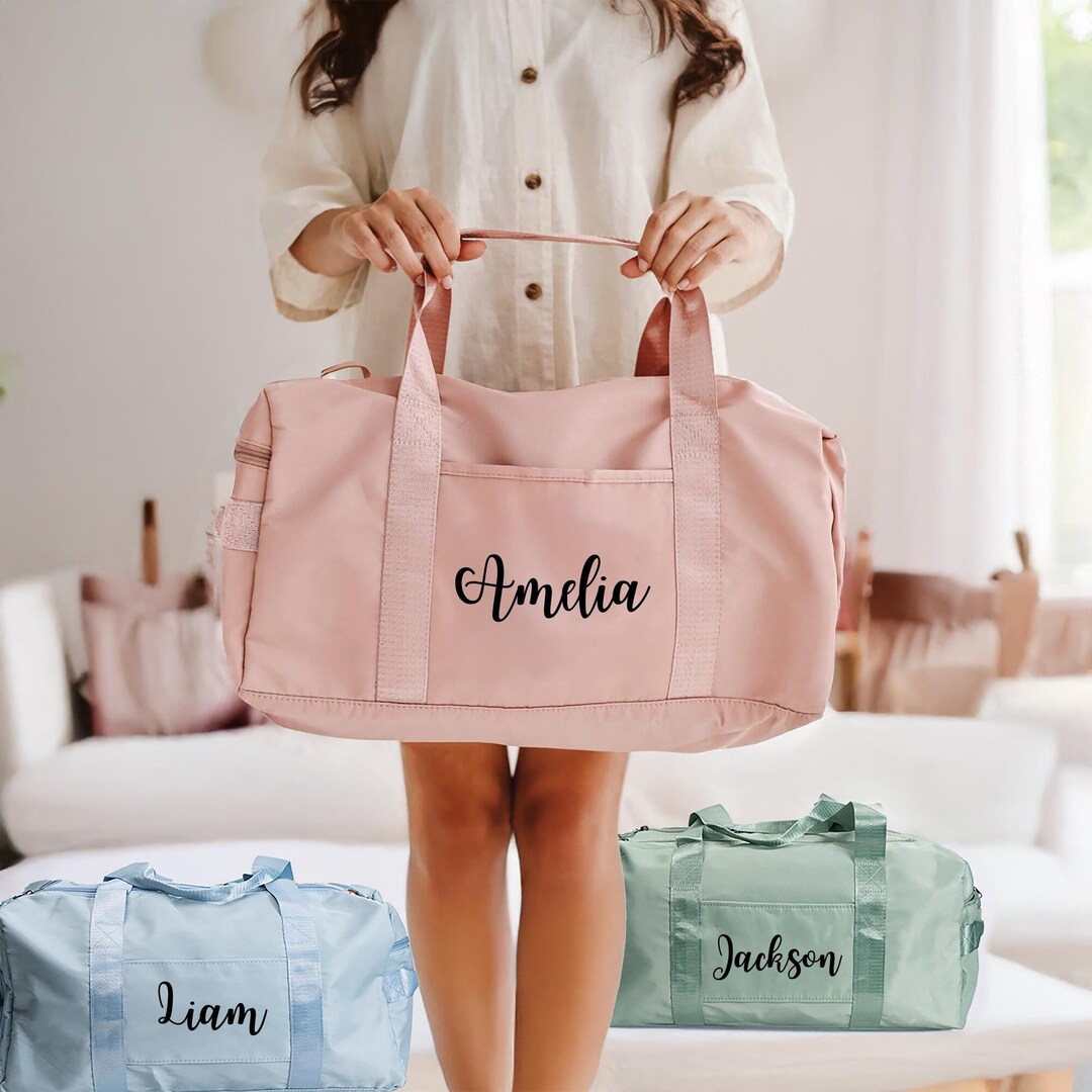 Custom Name Duffle Bag Personalized Gym Bag Weekend Bag for Women Men ...