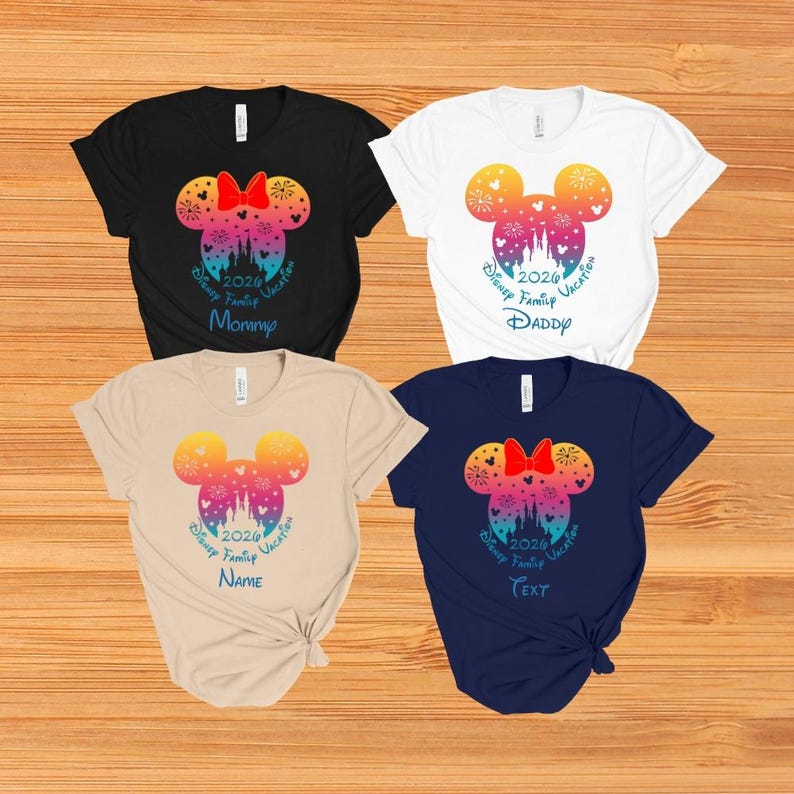 Disney Bound 2026 Character DTF Transfer, Family Trip Iron On, Mickey ...
