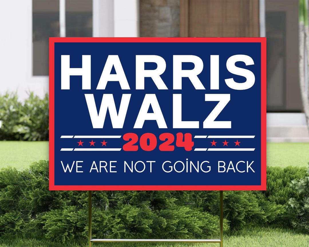 Harris Walz 2024 Yard Sign, Election for President Yard Sign, Campaign ...