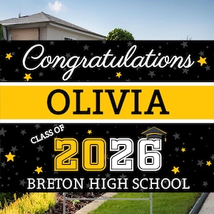 Personalized Graduation 2026 Yard Sign, Congratulations Custom Name ...