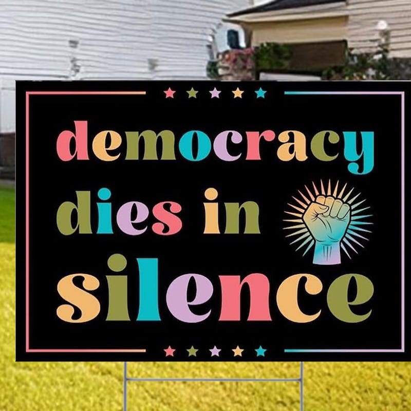 Democracy Protest Sign - Etsy