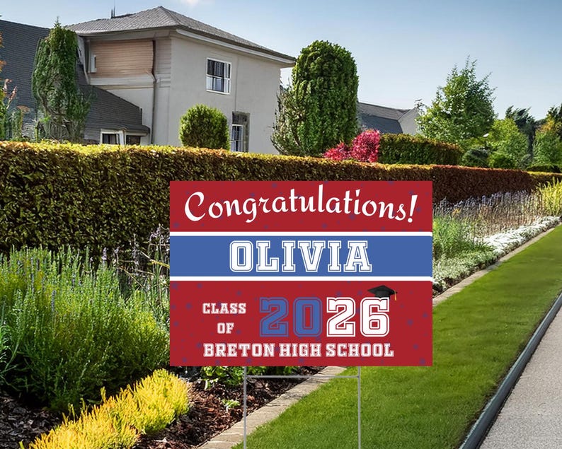 Personalized Graduation 2026 Yard Sign, Congratulations Custom Name ...