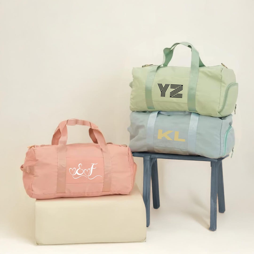 Custom Name Duffle Bag Personalized Gym Bag Weekend Bag for Women Men ...