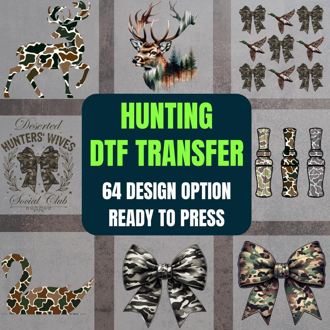 Hunter Wives Dtf Heat Transfers Ready to Press, Hunting Calls With ...