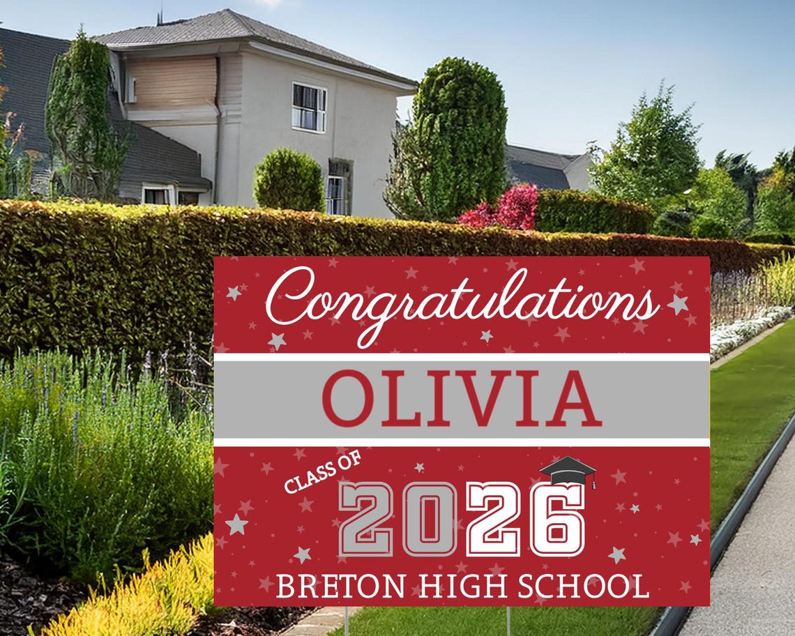 Personalized Graduation 2026 Yard Sign, Congratulations Custom Name ...