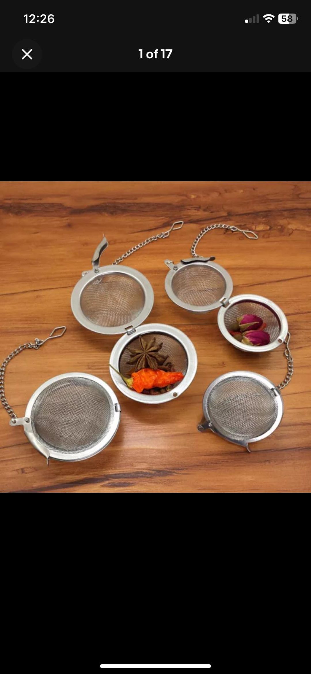 Tea Ball Infuser 1.5 Inch Stainless Mesh Tea Ball With Chain and Hook ...