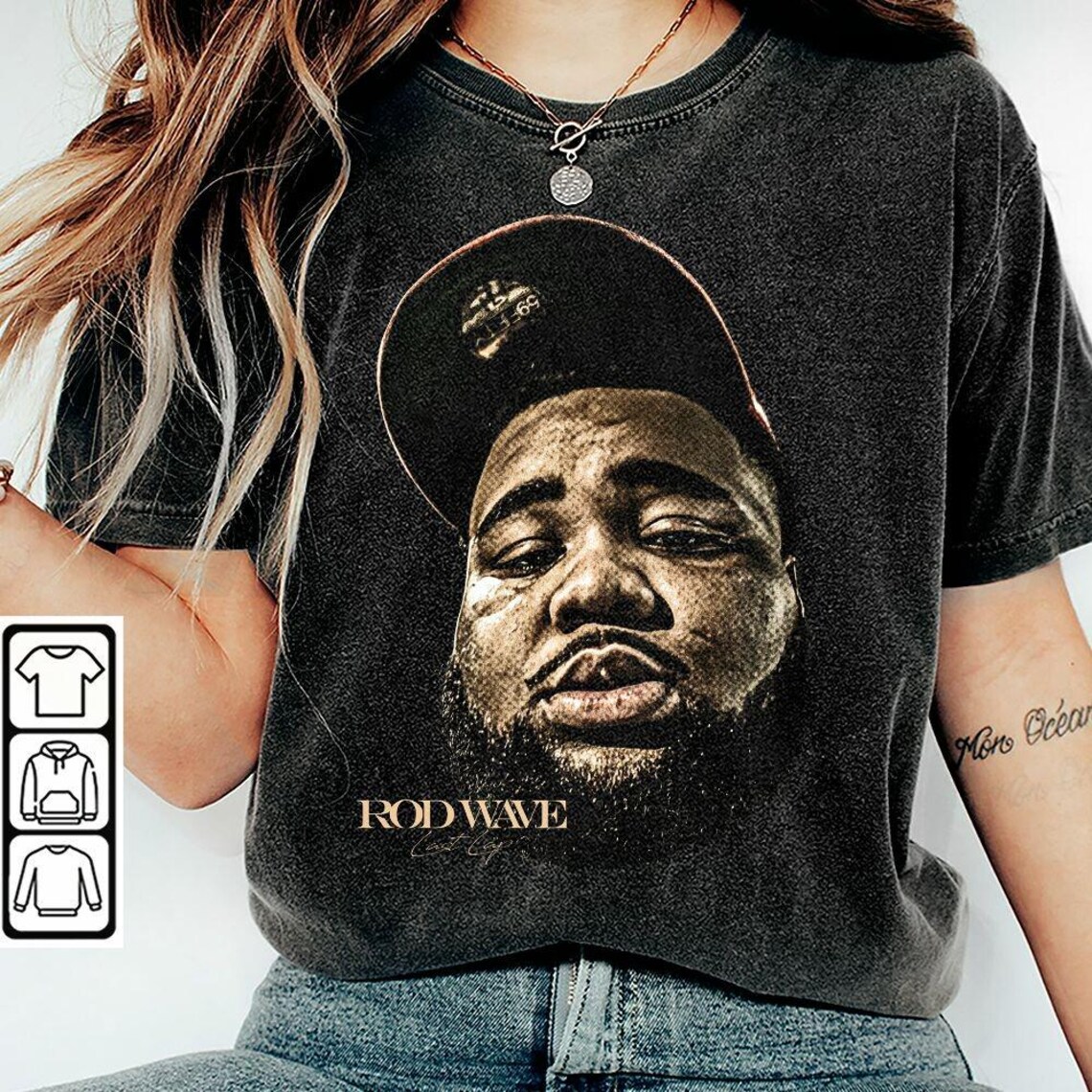Blvckstyle Rod Wave Shirt, Rod Wave Face Last Lap Concert Tour, Rod ...