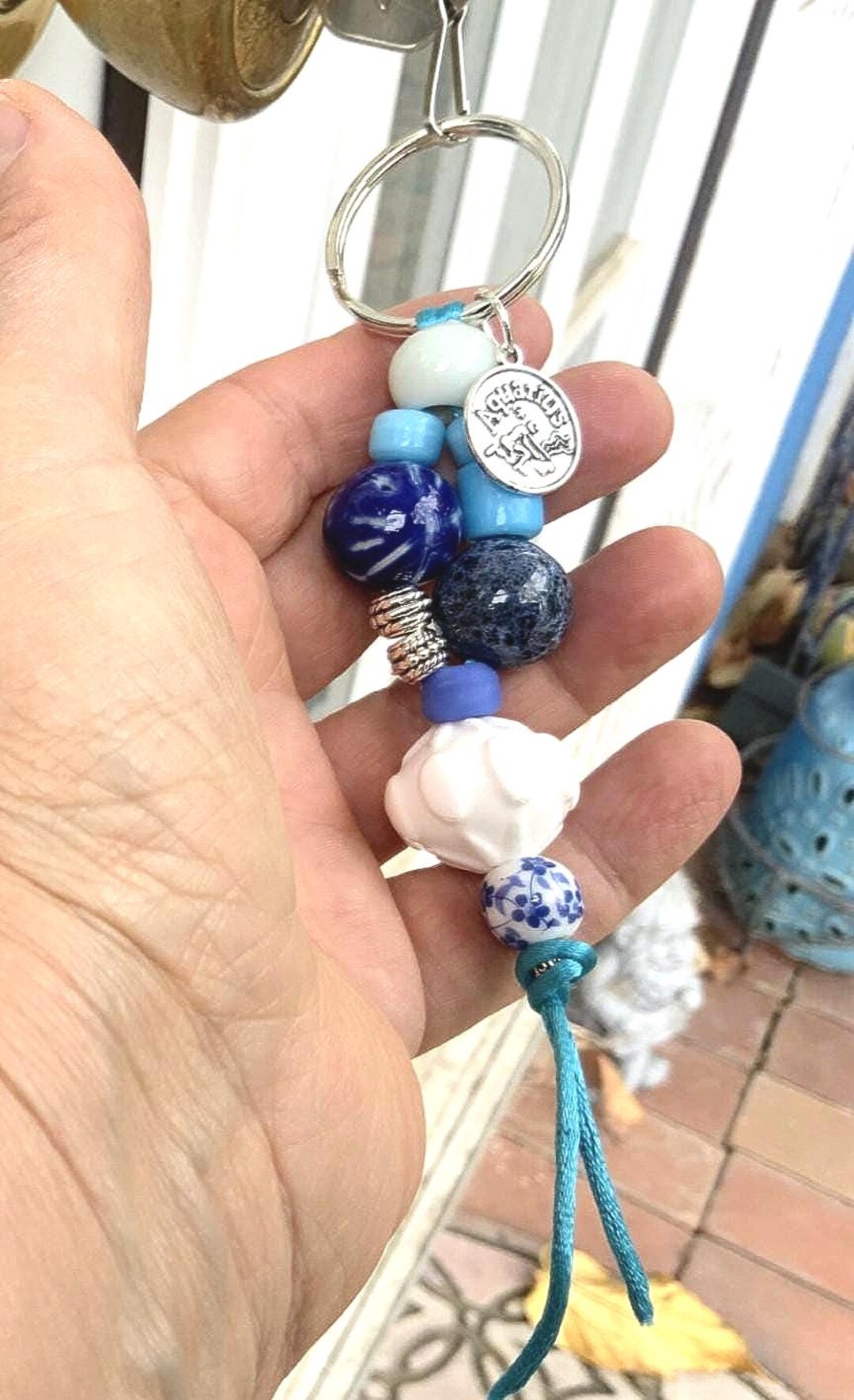FALL for You, Art for Your Keys Key-chain/purse Charm With Aquarius ...