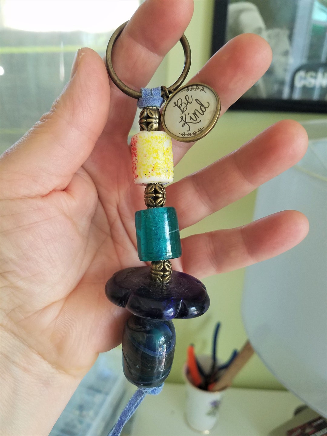 Hand-crafted Key-chain and Purse Charm, Art for Your Keys! - Etsy