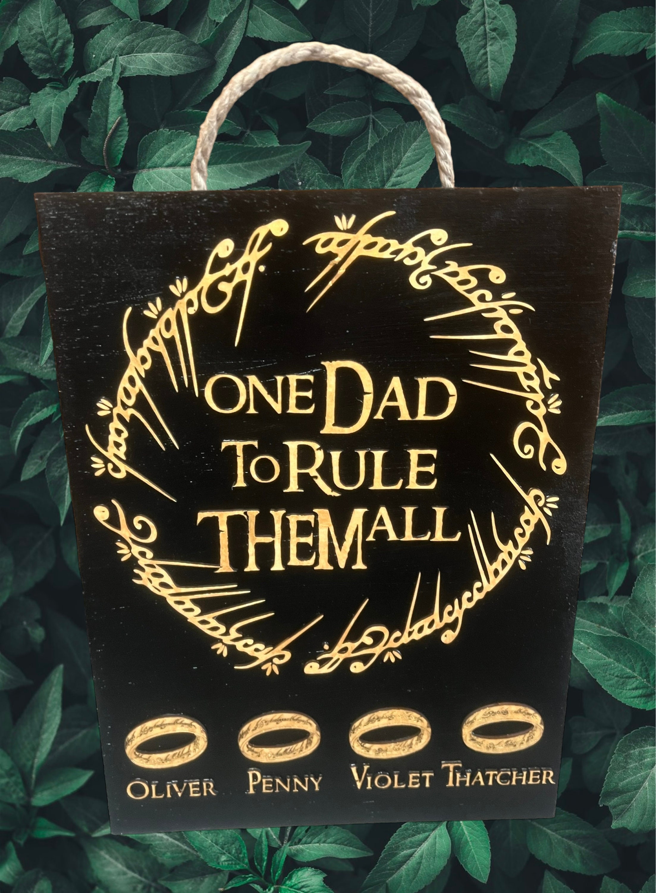 One Dad to Rule Them All, LOTR, Lord of the Ring, Editable Names, Svg ...