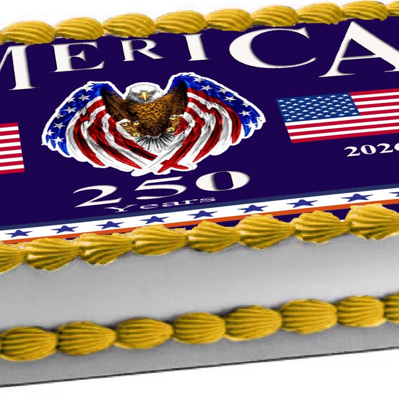 Edible Patriotic Cake Decor - Etsy