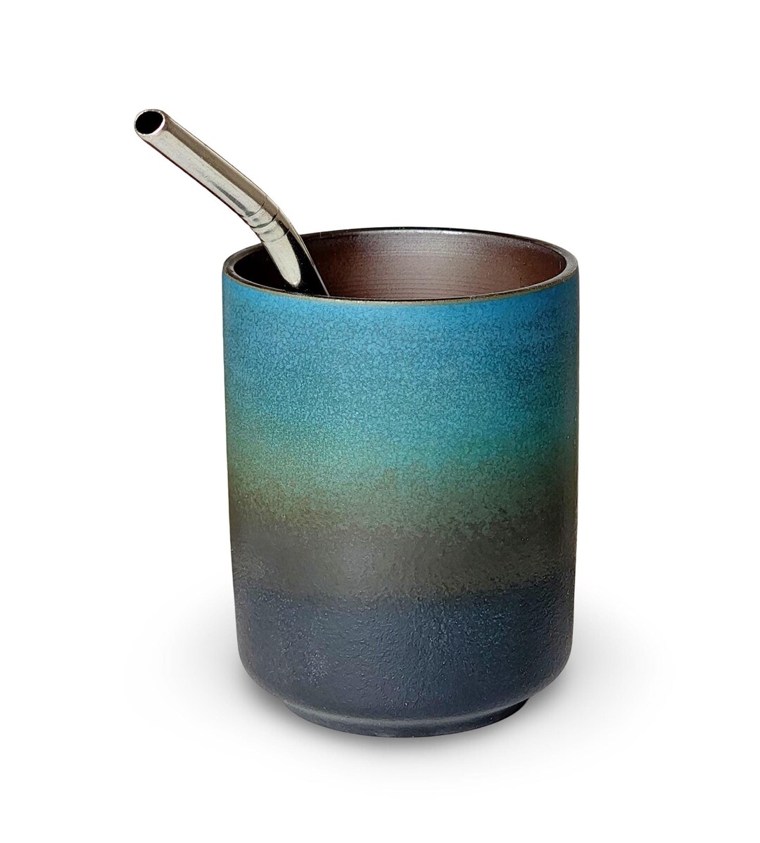 Argentine Ceramic Mate Cup Made of Thermal Ceramic in Navy Blue With ...
