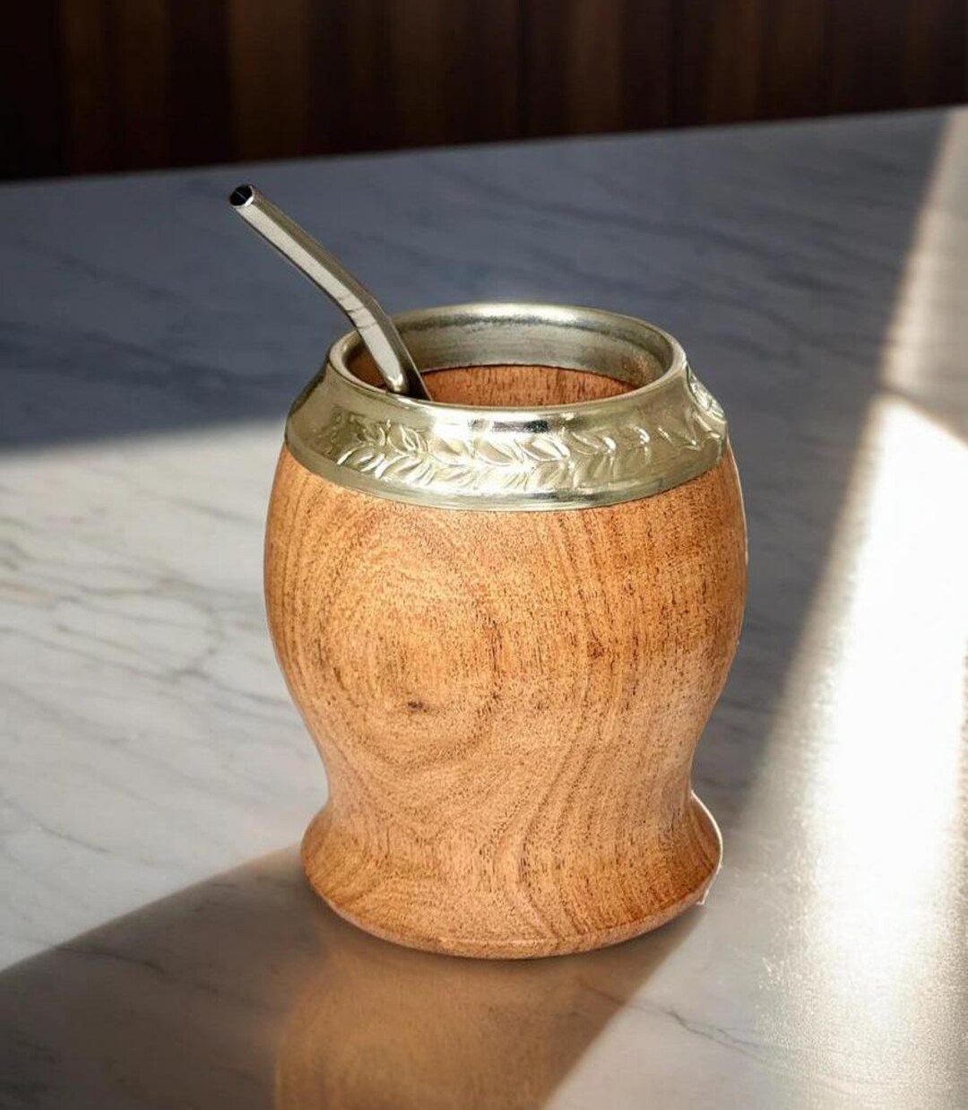 Premium Argentine Torpedo Mate Cup Made of Natural Wood With Hand ...