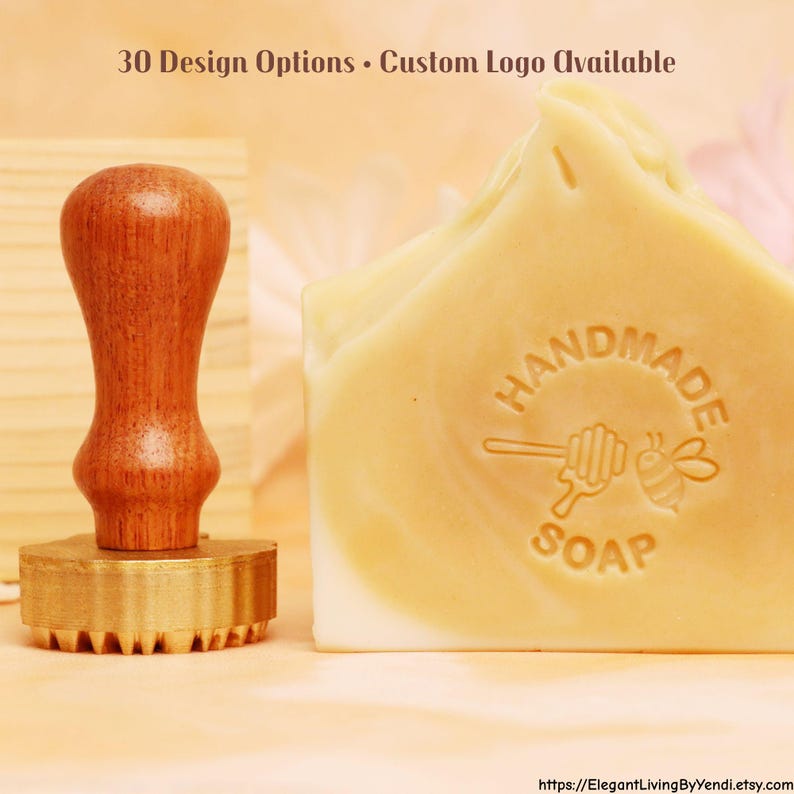 Personalized Brass Soap Stamp - Custom Logo, Gift for Mom - Etsy