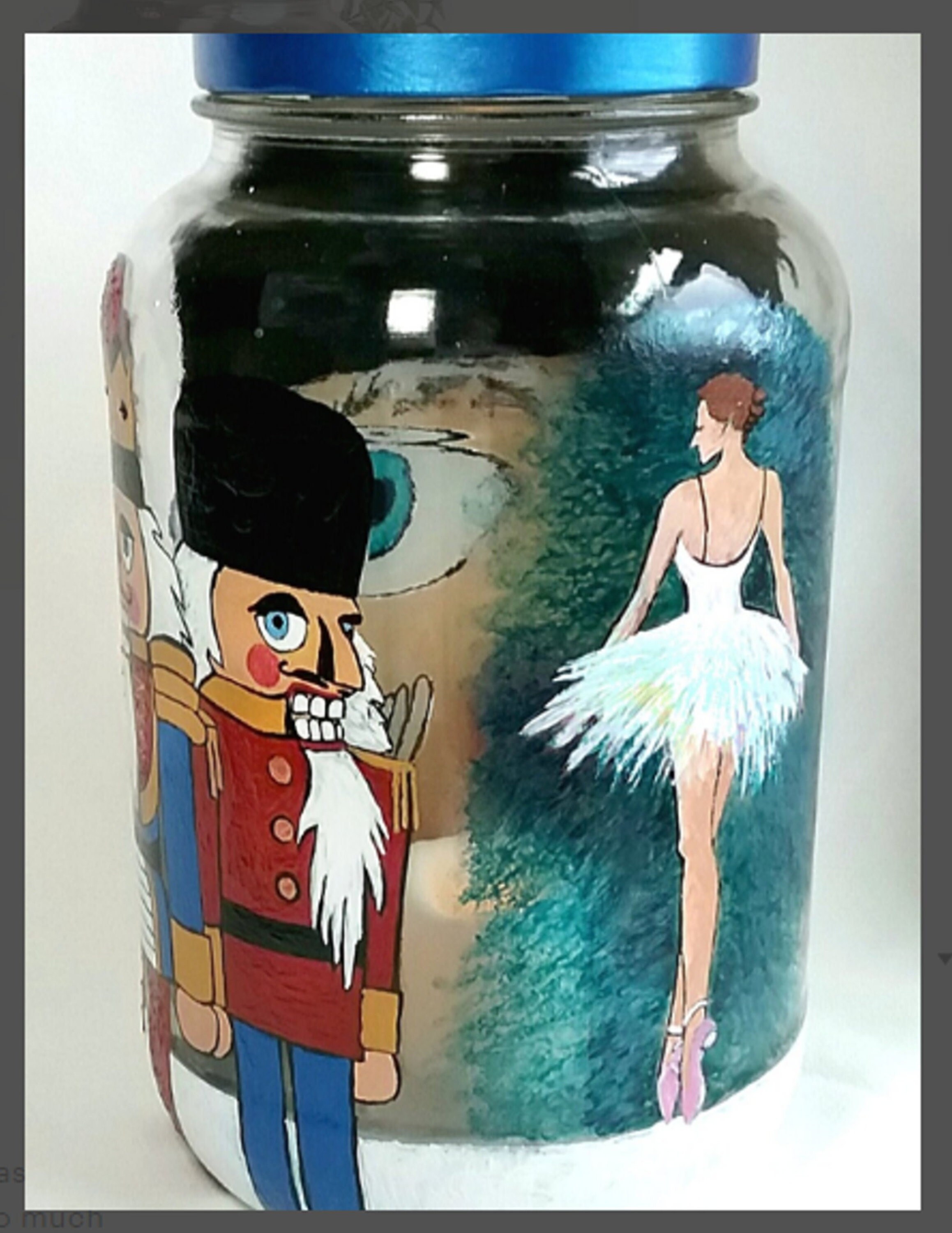 Nutcracker Ballet, LARGE Hand Painted Glass Jar, Candle Lantern - Etsy