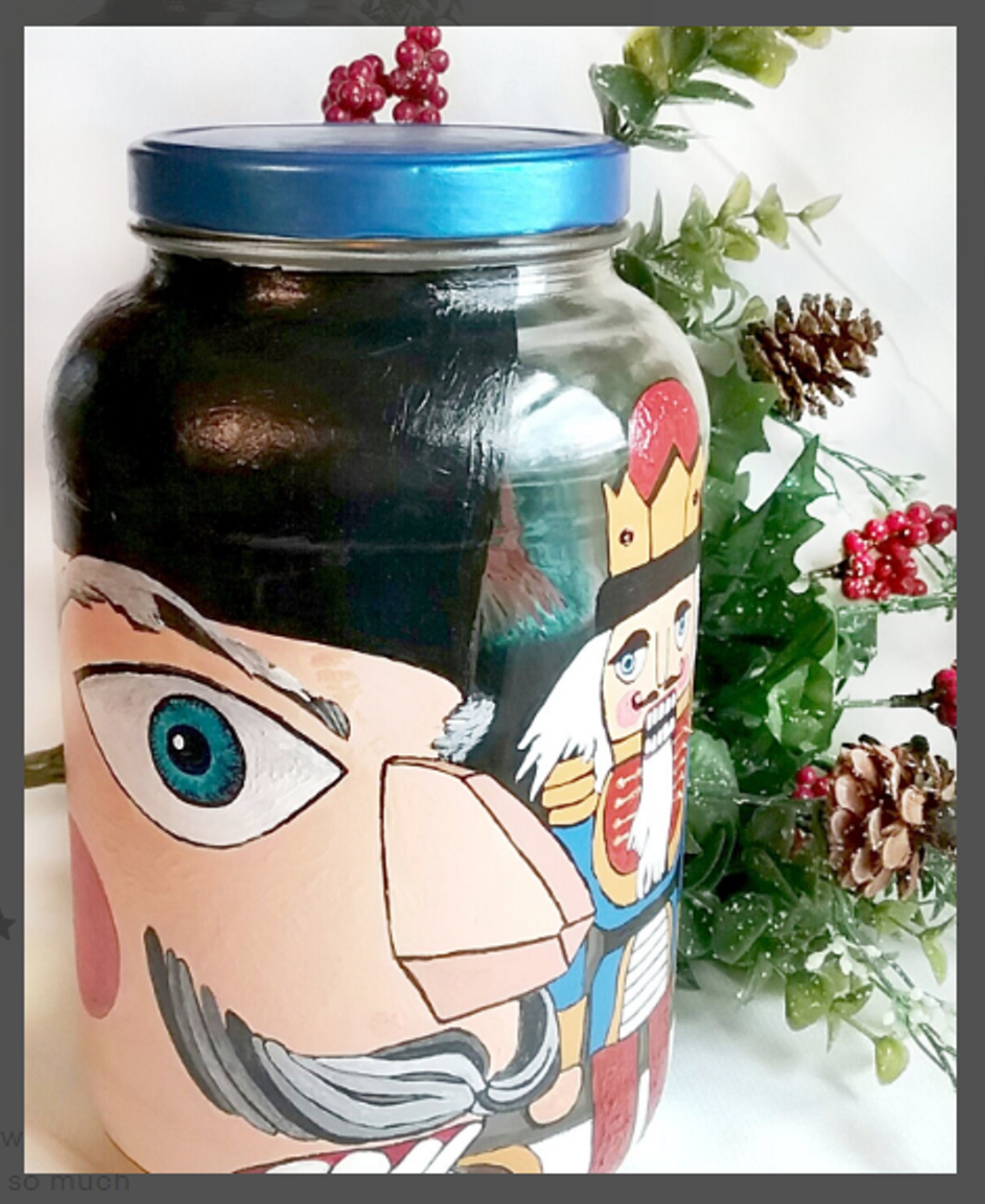 Nutcracker Ballet, LARGE Hand Painted Glass Jar, Candle Lantern - Etsy
