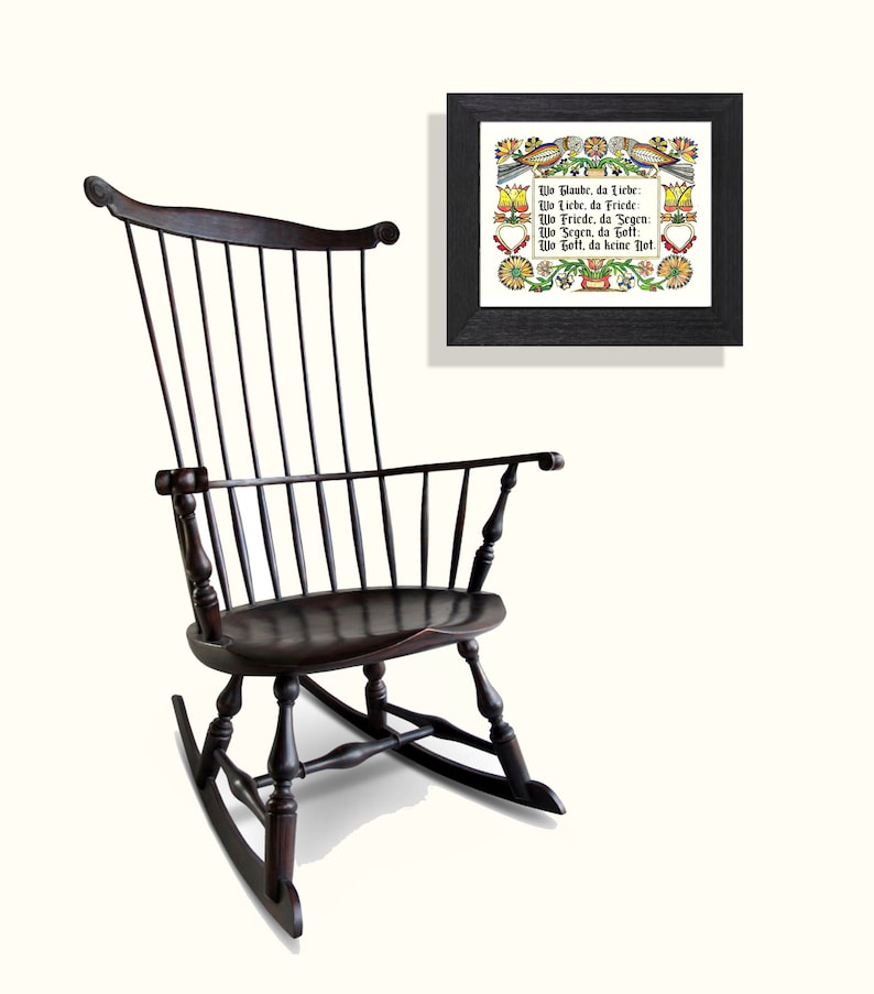 Pennsylvania Dutch Fraktur, German Prayer, German Text - Etsy