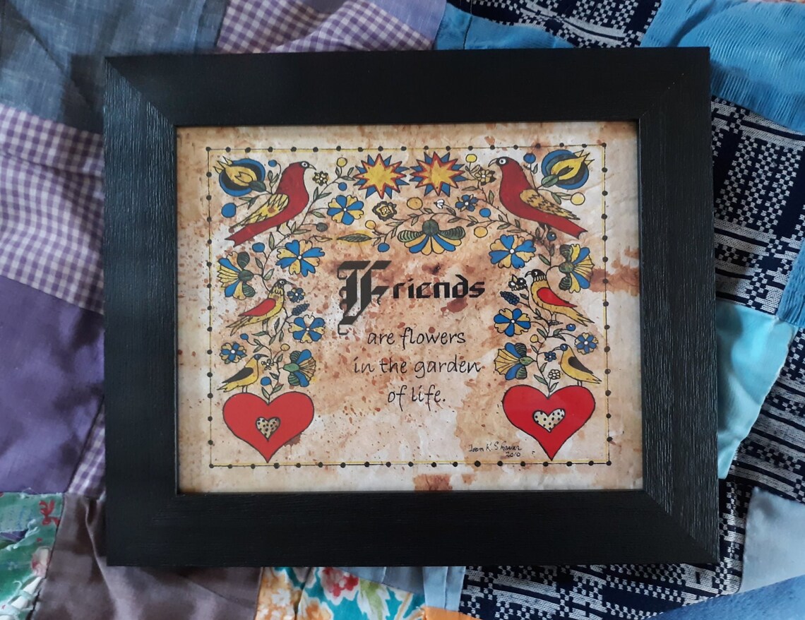 PA German Fraktur PA Dutch Folk Art | Etsy