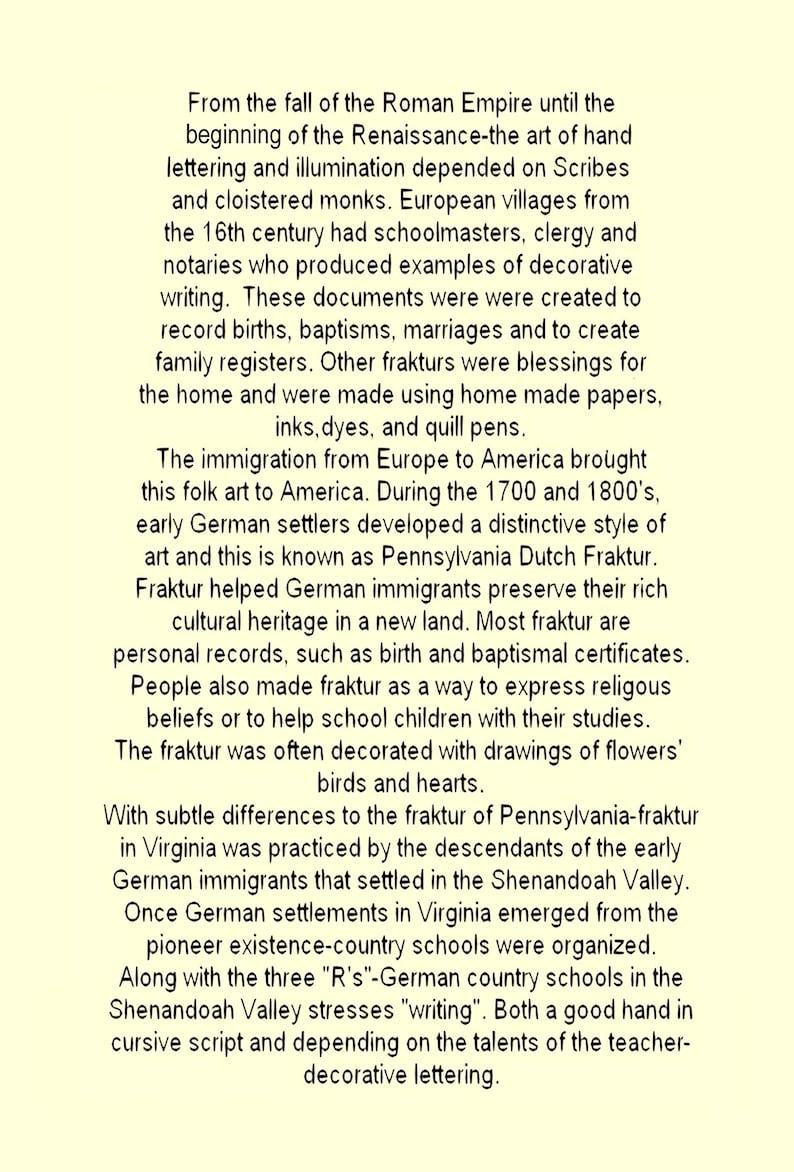 Pennsylvania Dutch Fraktur, German Prayer, German Text - Etsy