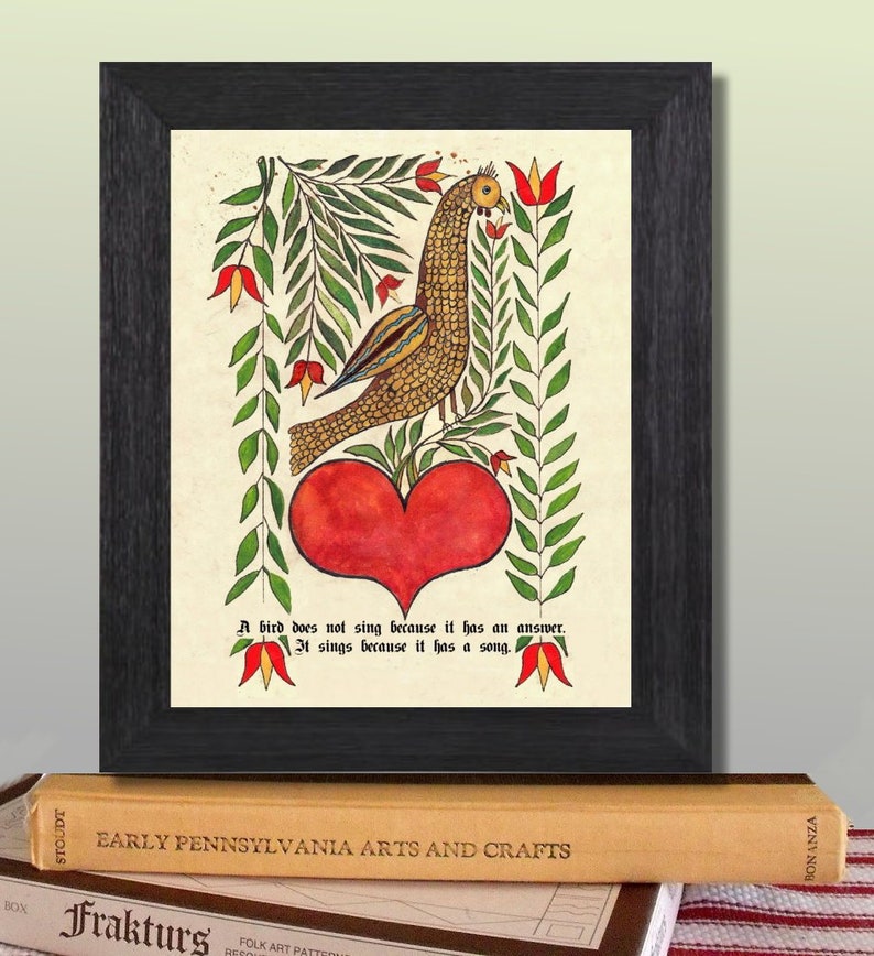Pennsylvania Dutch DISTELFINK, Bird of Good Luck - Etsy