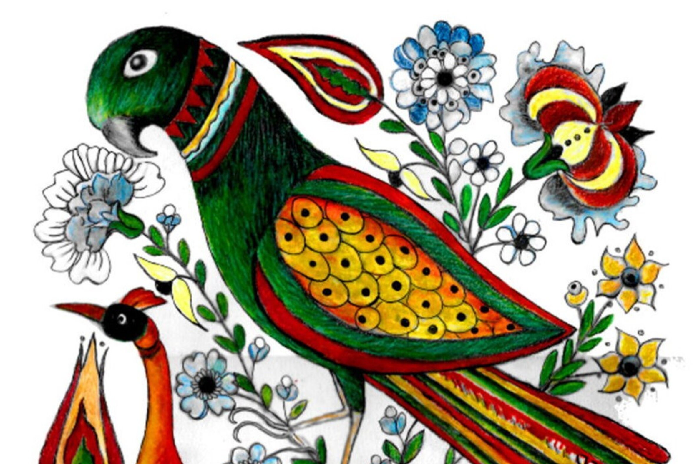 Pennsylvania Dutch Distelfink, Bird of Good Luck, PA Dutch Art - Etsy