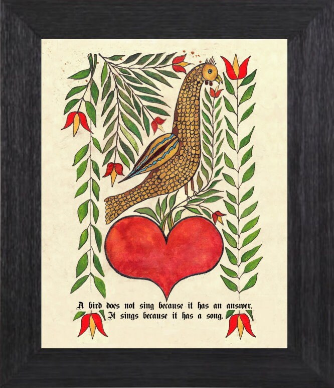 Pennsylvania Dutch DISTELFINK, Bird of Good Luck - Etsy