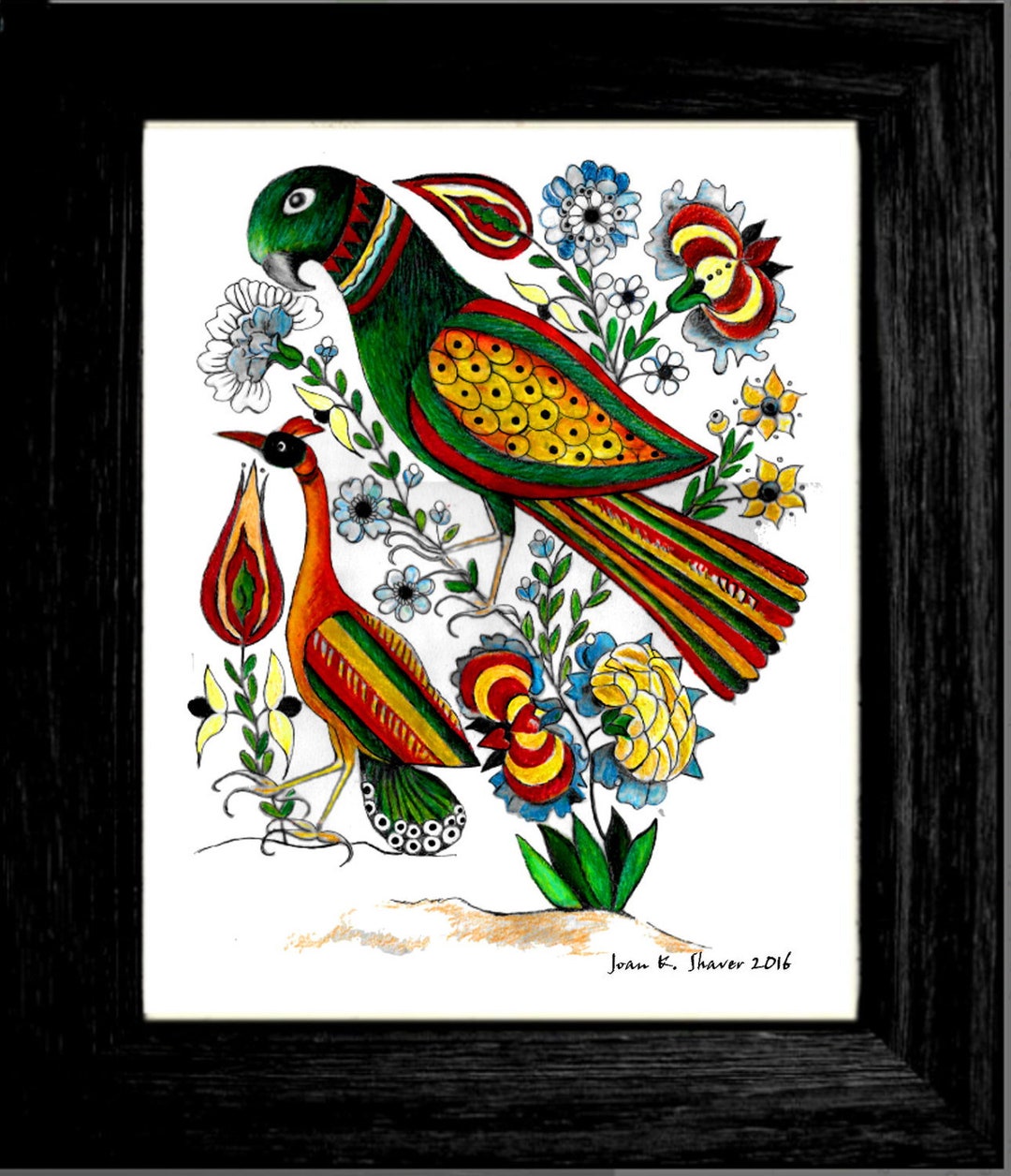 Pennsylvania Dutch Distelfink, Bird of Good Luck, PA Dutch Art - Etsy