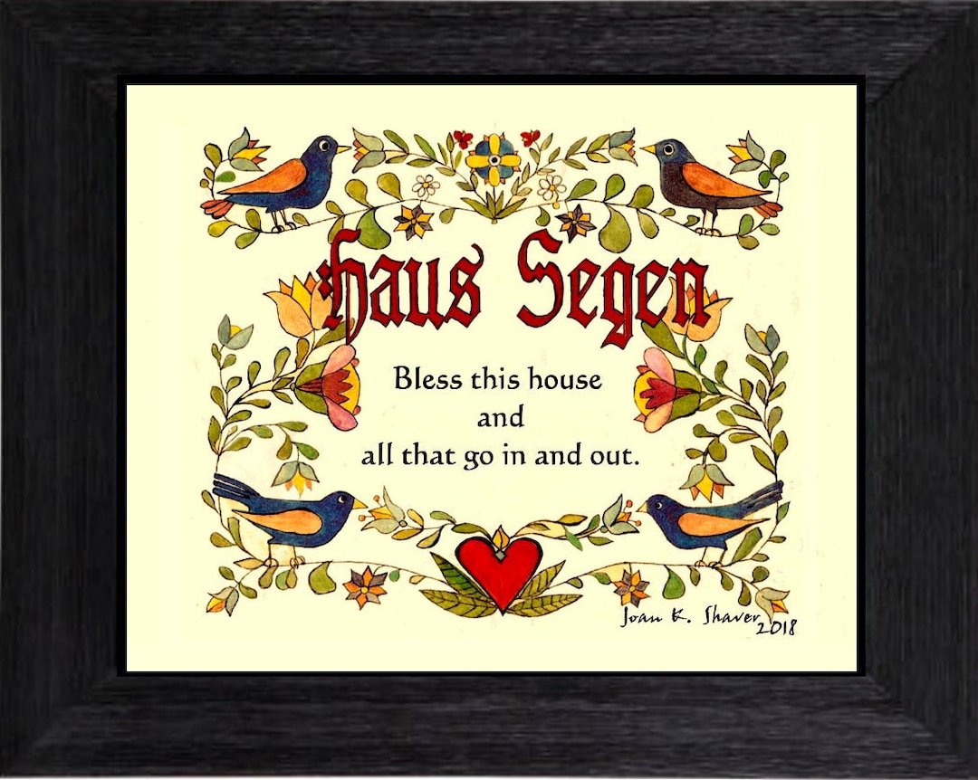 House Blessing, Pennsylvania German Folk Art - Etsy