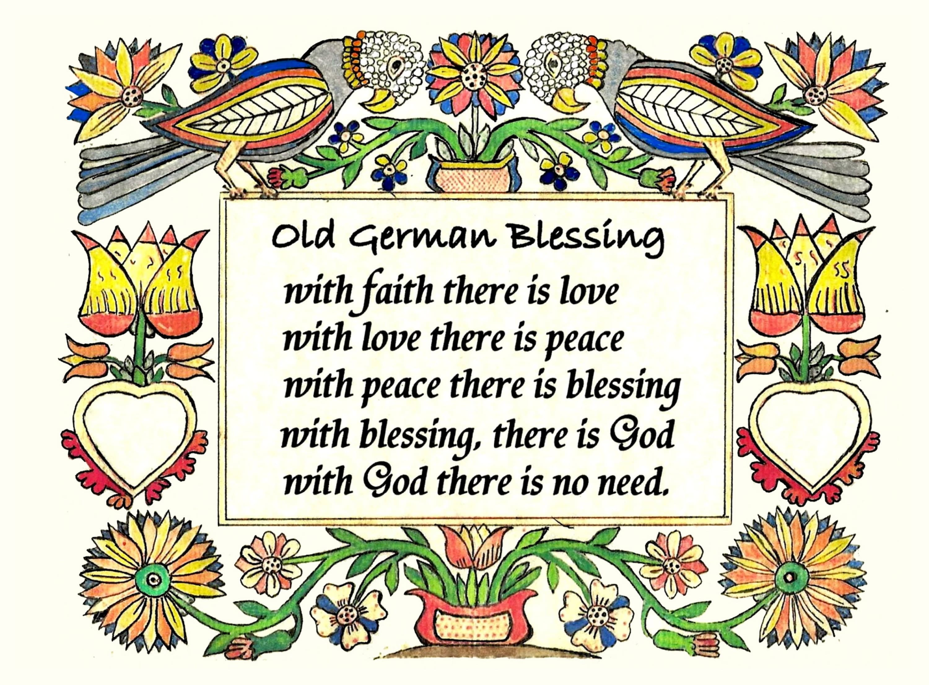 Pennsylvania Dutch Fraktur, German Prayer, German Text - Etsy