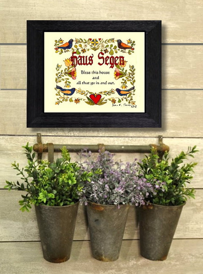 House Blessing, Pennsylvania German Folk Art - Etsy