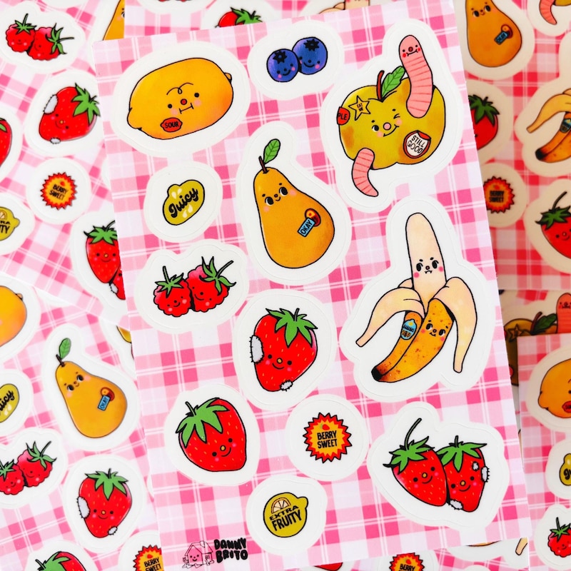 Fruit Sticker Sheet - Etsy