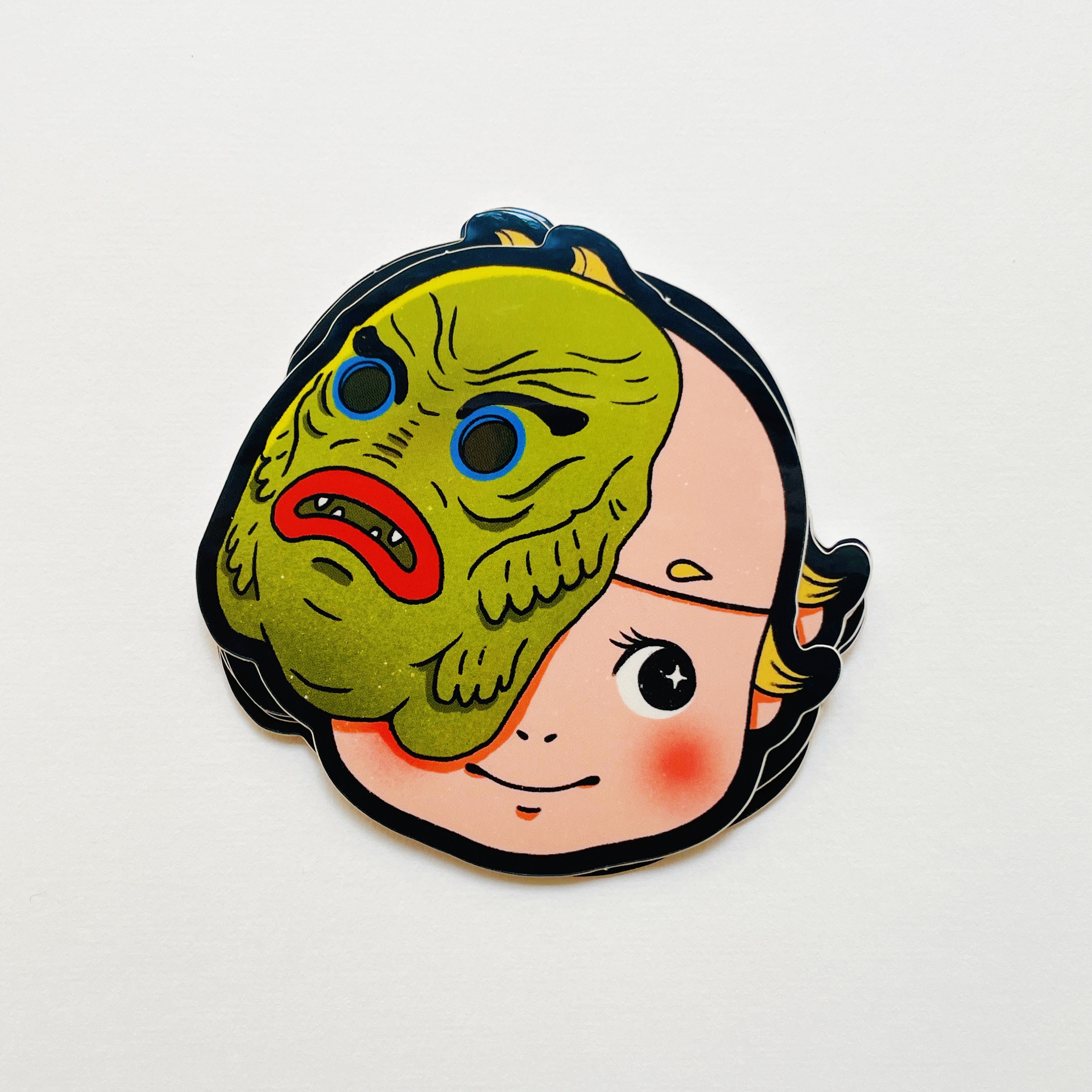 Creature Kewpie Vinyl Sticker Horror Classic Monster Black | Etsy