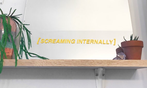 SCREAMING INTERNALLY Vinyl Decal - Etsy
