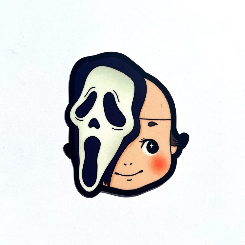 Ghostface Kewpie Vinyl Sticker Horror Scream Slasher Mask - Etsy