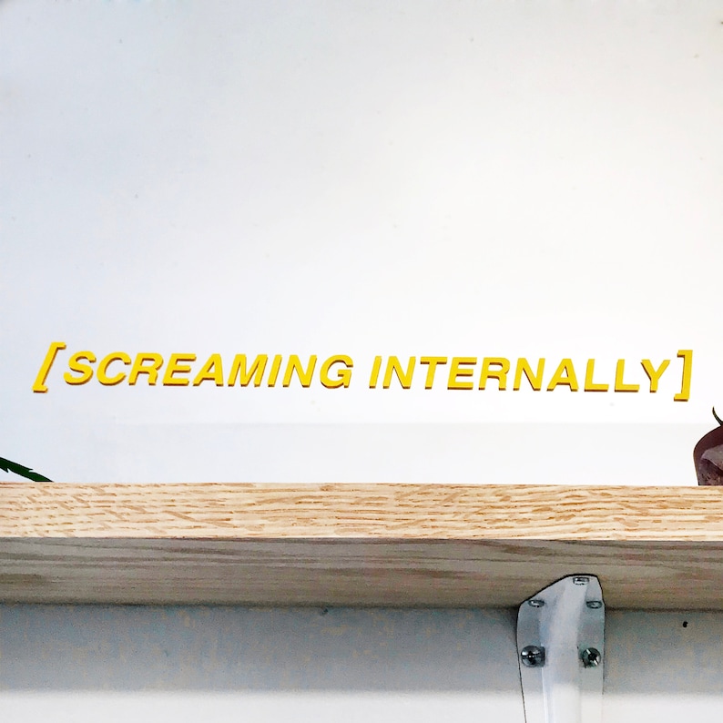 SCREAMING INTERNALLY Vinyl Decal - Etsy