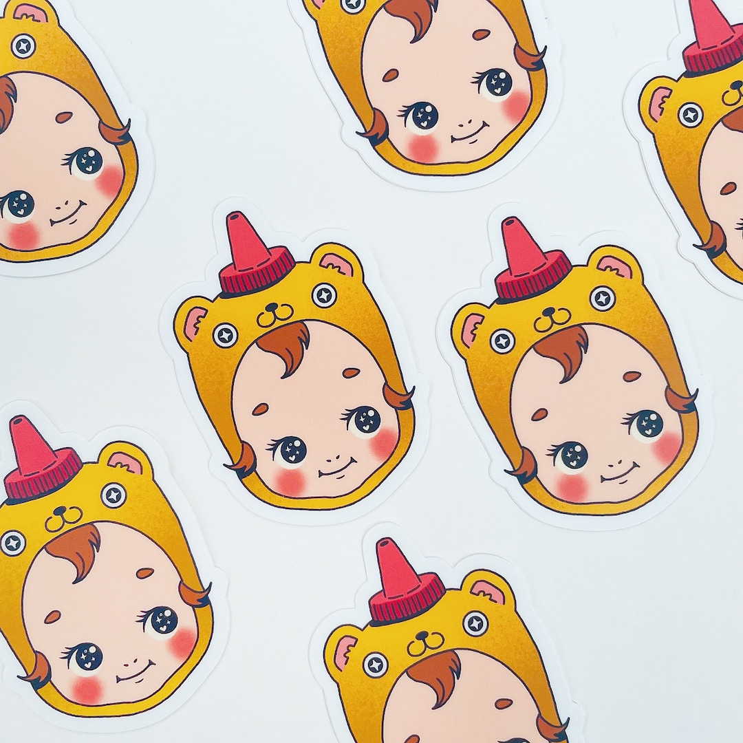 Kewpie Honey Bear - Vinyl Sticker - Kewpie Honey Bear Bottle Kawaii ...