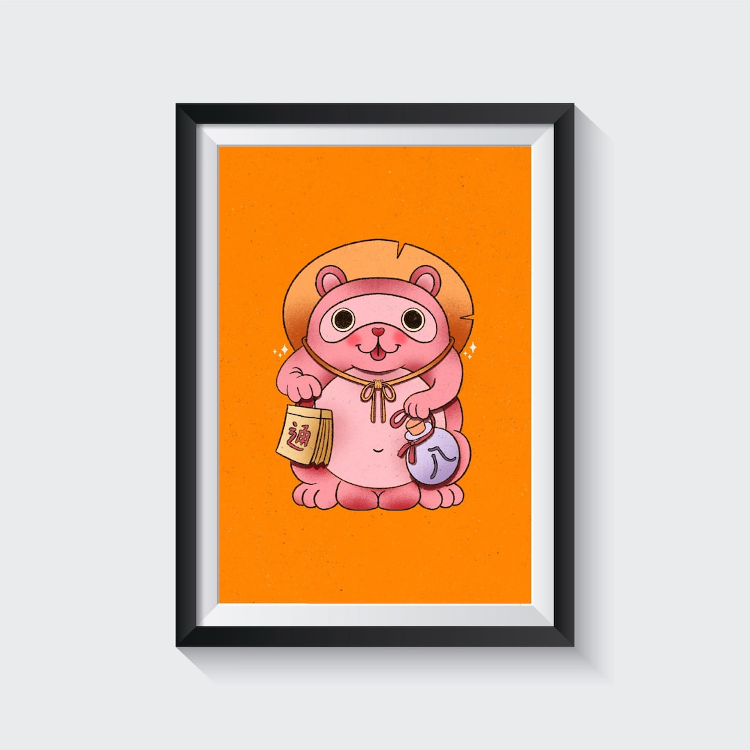 Tanuki - Art Print - Choose Your Size - 5x7 8x10 Standard Size - Ready ...