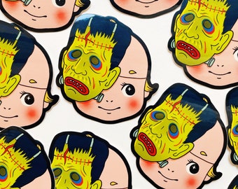 Creature Kewpie Vinyl Sticker Horror Classic Monster Black | Etsy