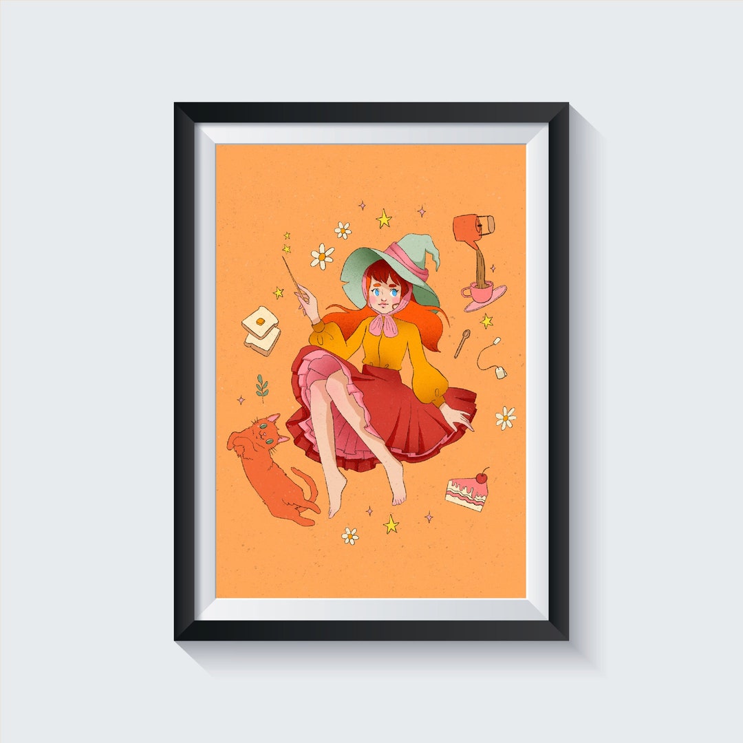 Cottage Witch - Art Print - Choose Your Size - 5x7 8x10 Standard Size ...