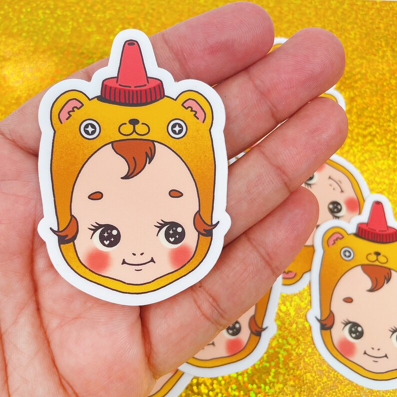 Kewpie Honey Bear - Vinyl Sticker - Kewpie Honey Bear Bottle Kawaii ...