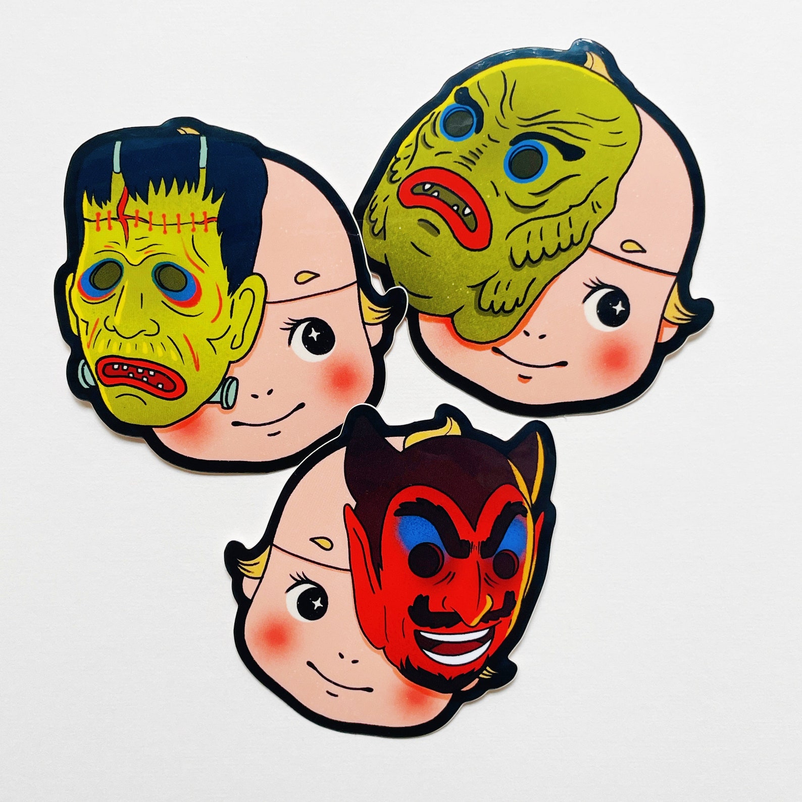 Creature Kewpie Vinyl Sticker Horror Classic Monster Black - Etsy