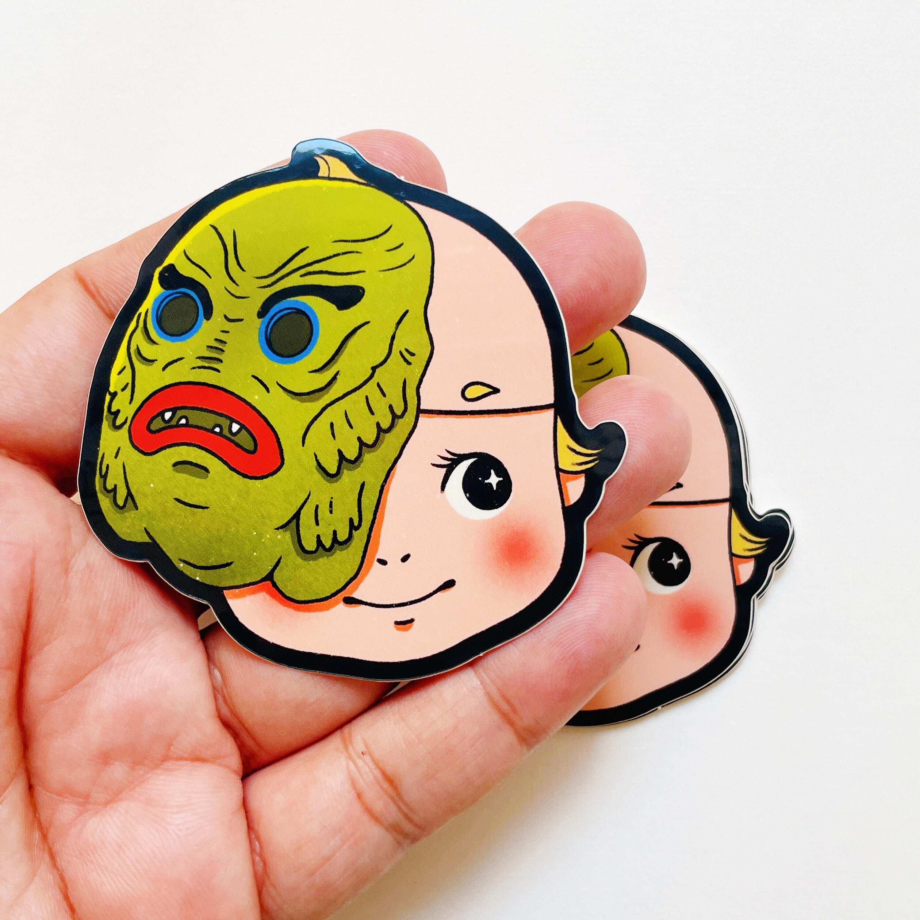 Creature Kewpie Vinyl Sticker Horror Classic Monster Black | Etsy